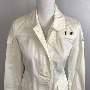 Diesel | Jackets & Coats | Diesel White Cotton Jacket | Poshmark